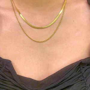 LACCstudios | Jewelry | Double Layered Necklacerope Chain ...